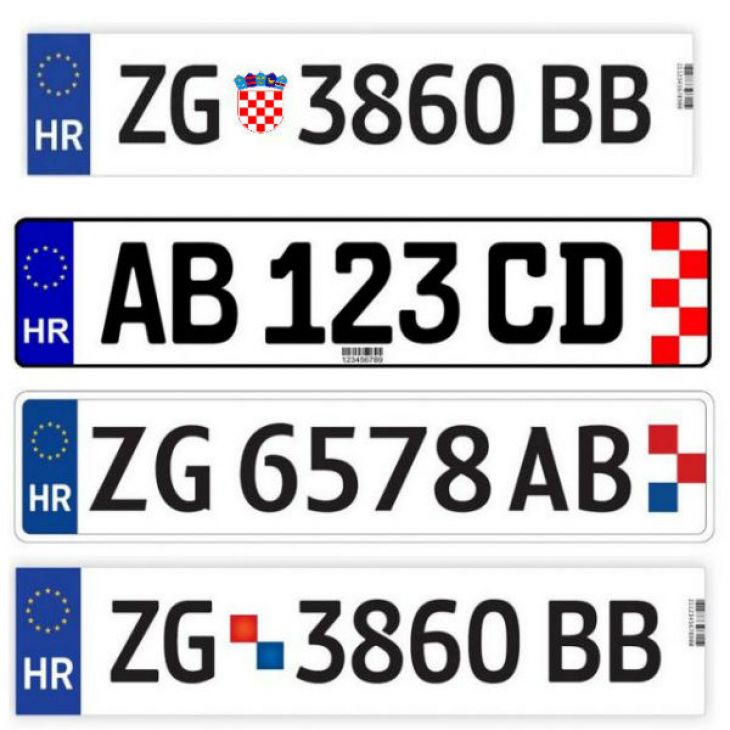Hrvatski grb će sasvim sigurno biti na novim registarskim tablicama ...